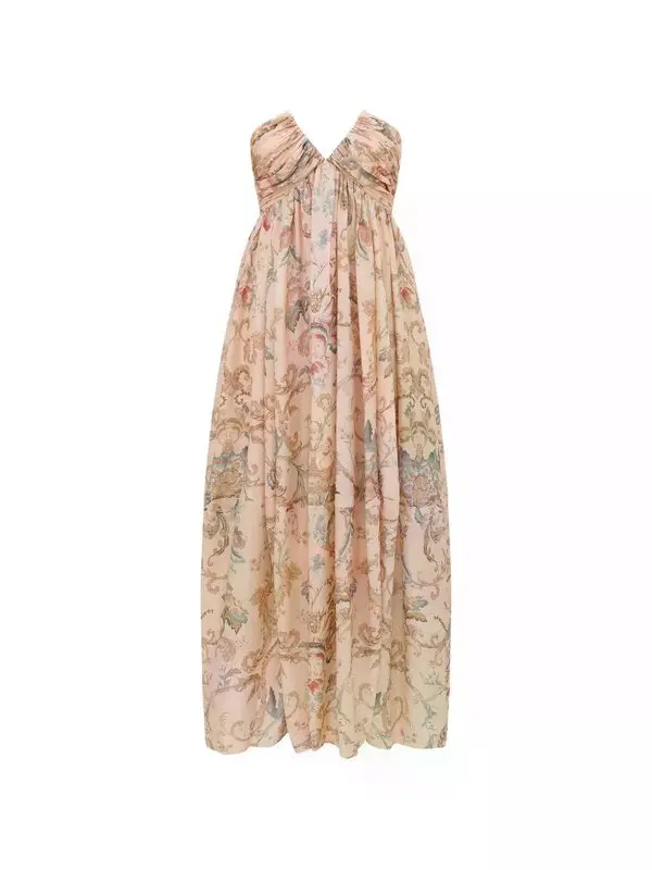 Zimmermann Roselight Halterneck Maxi Dress - Neutrals