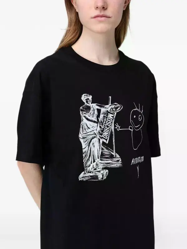 Moschino Graphic Print Mini T-shirt Dress