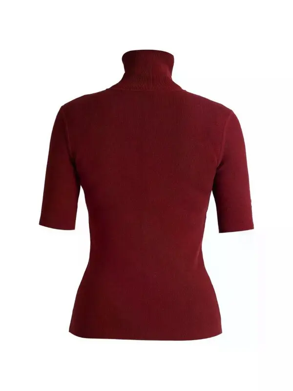 Erdem Jacquard Floral Motif Knit Top - Red