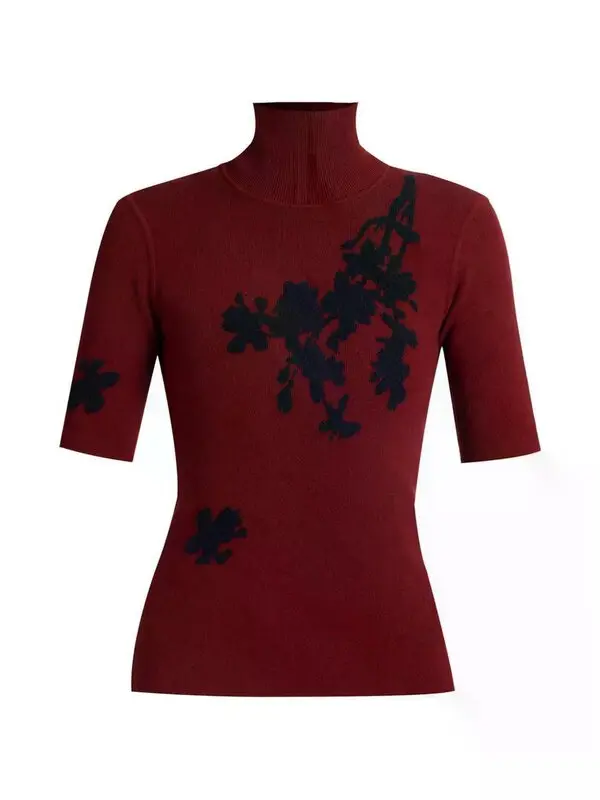 Erdem Jacquard Floral Motif Knit Top