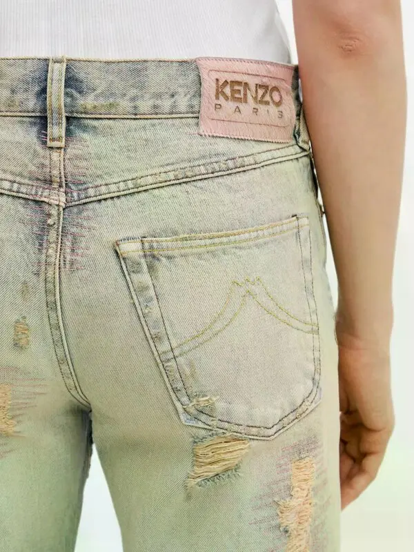 Kenzo Distressed Effect Straight-leg Jeans