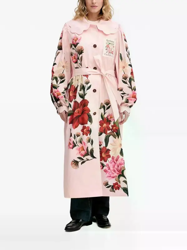 Barbour X Farm Rio Bromelia Coat - Pink