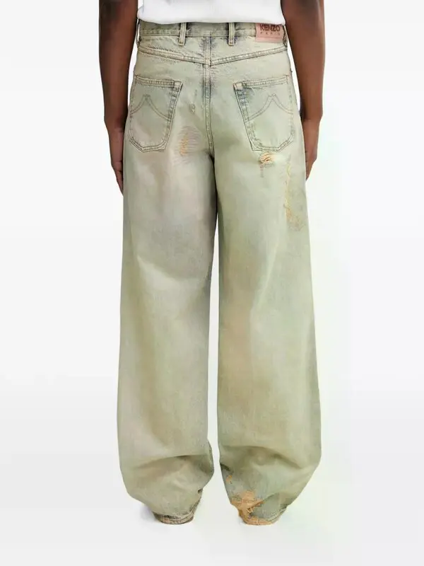 Kenzo Distressed Bleached-effect Jeans