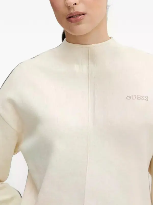 Guess Logo Detail Mock Neck Sweatshirt