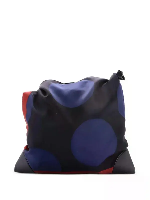 Hermès Silky City Bag Pm Printed Silk And Leather Crossbody Bag - Blue