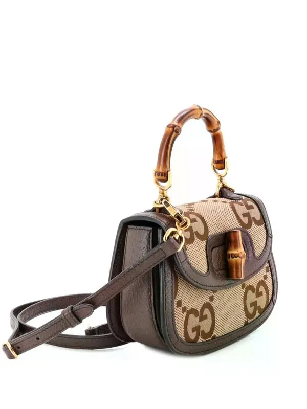 Gucci Jumbo Gg Canvas Mini Crossbody Bag - Brown
