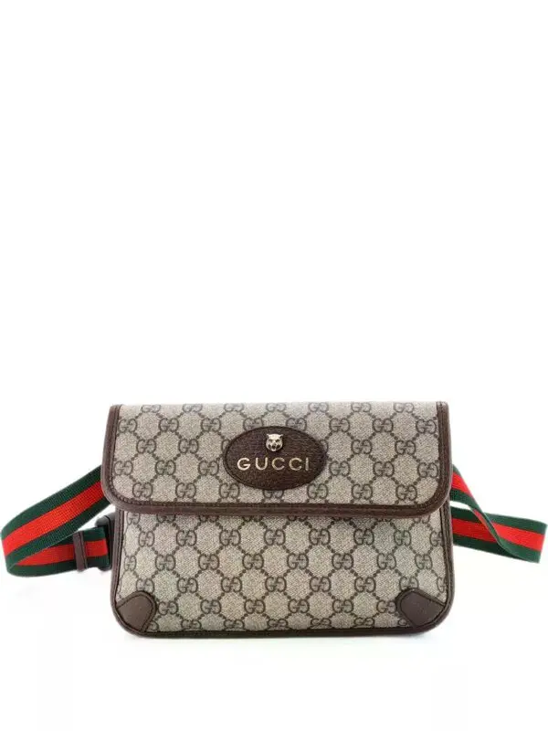 Gucci Gg Coated Canvas Neo Vintage Flap Belt Bag - Brown