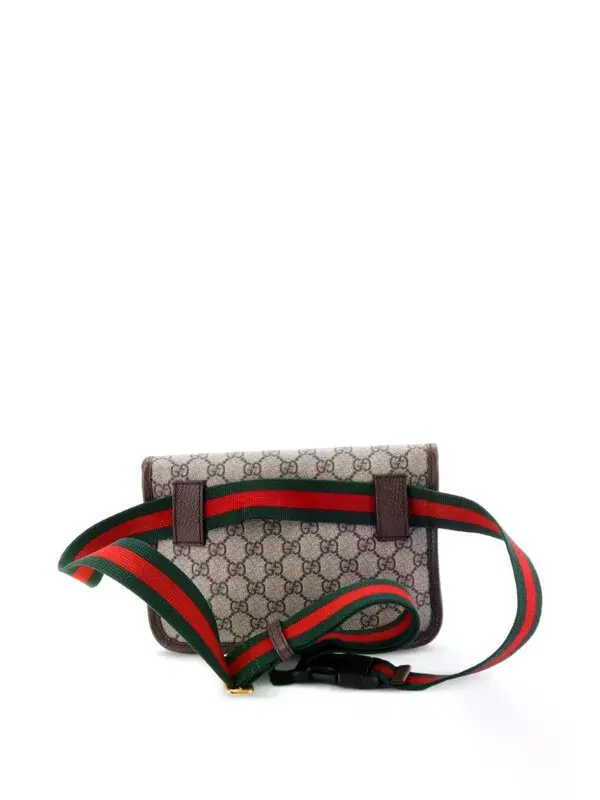Gucci Gg Coated Canvas Neo Vintage Flap Belt Bag - Brown