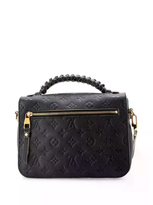 LOUIS VUITTON Monogram Empreinte Leather Pochette Metis Bag - Black