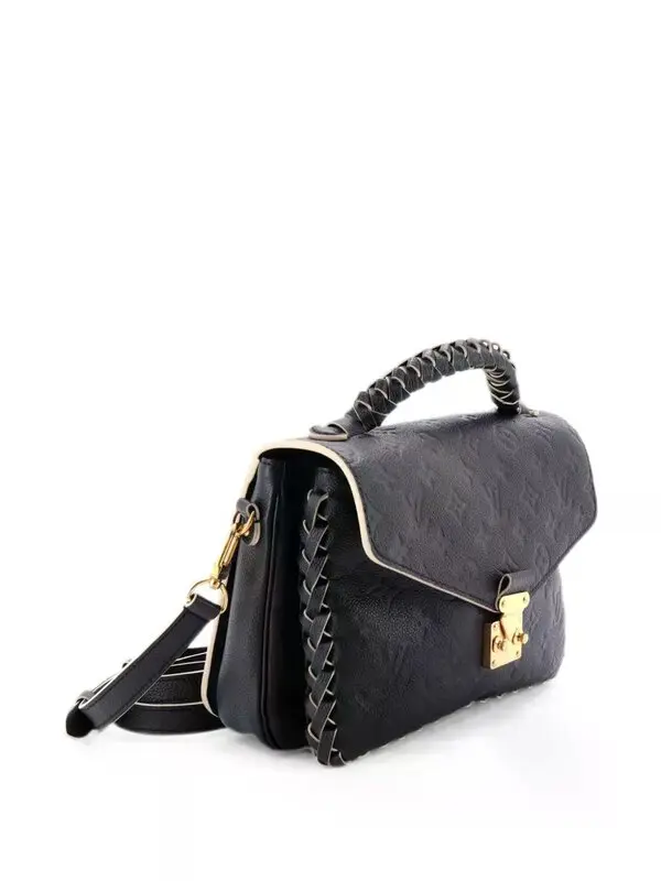 LOUIS VUITTON Monogram Empreinte Leather Pochette Metis Bag - Black