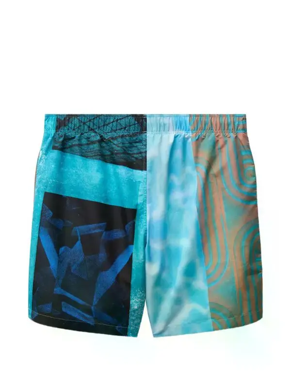 Versace Floating Printed Boardshorts - Blue