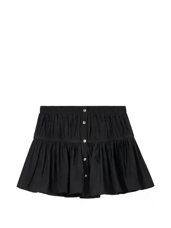 B+AB Button-up Ruffled Mini Skirt - Black