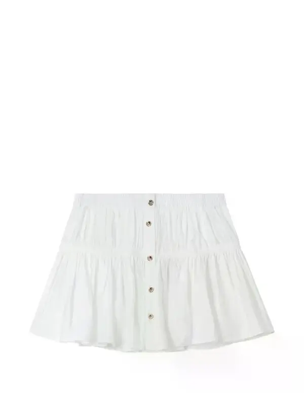 B+AB Button-up Ruffled Mini Skirt - White