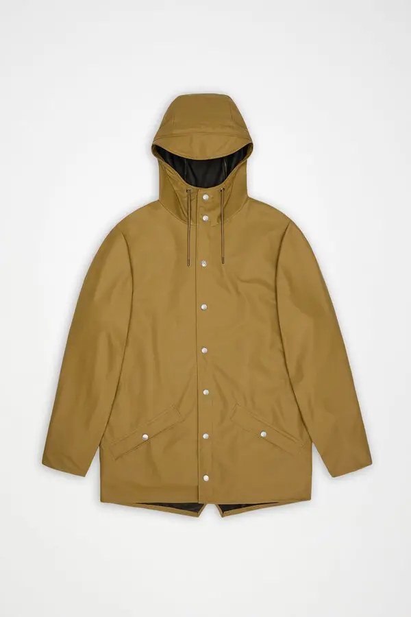 Rains Waterproof Signature Pu Jacket With Drawstring Hood - Dawn