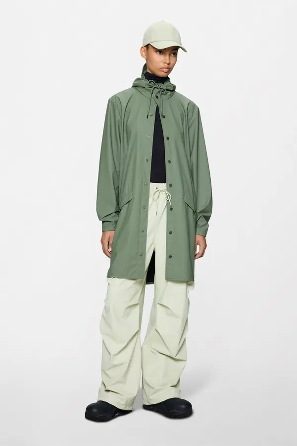 Rains Long Jacket - Green
