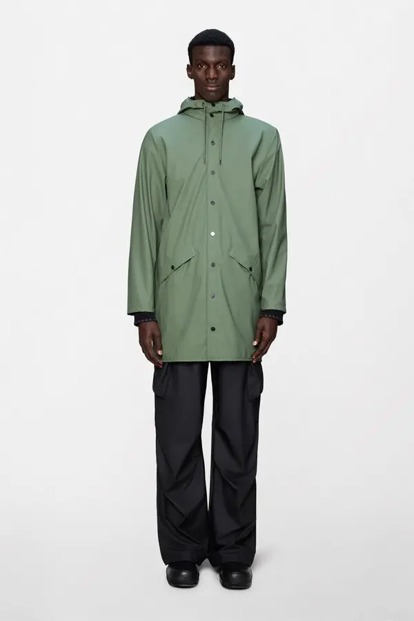 Rains Long Jacket - Green