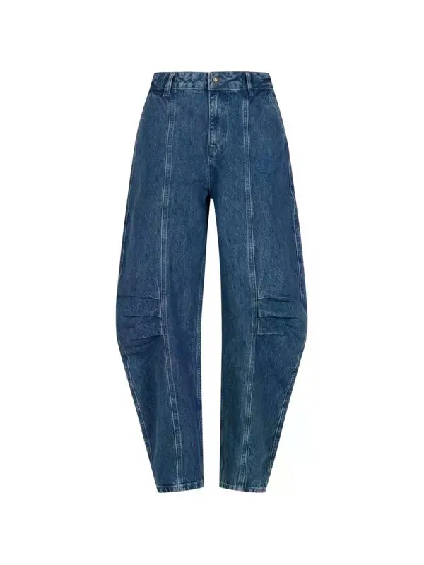 ROTATE BY BIRGER CHRISTENSEN Seam-detail Pleated Jeans - Blue