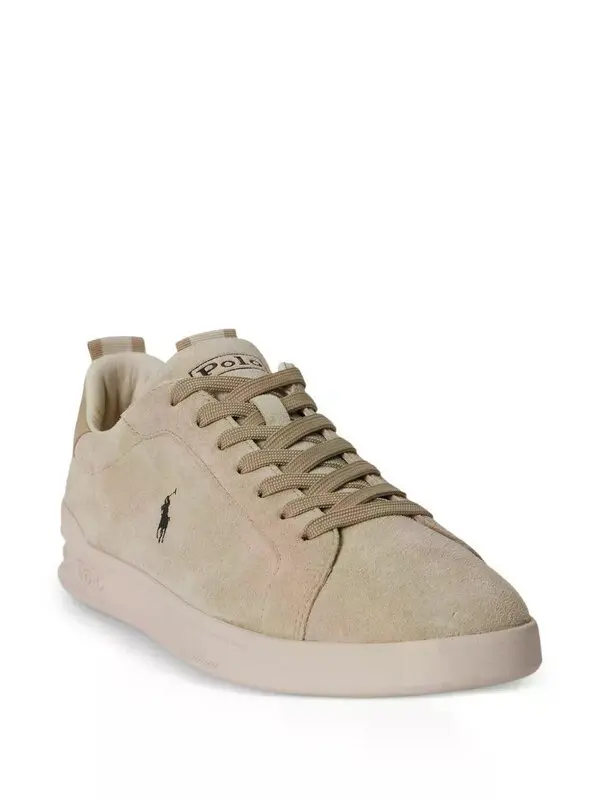 Polo Ralph Lauren Logo-embroidered Suede Sneakers - Neutrals