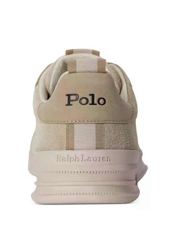 Polo Ralph Lauren Logo-embroidered Suede Sneakers - Neutrals