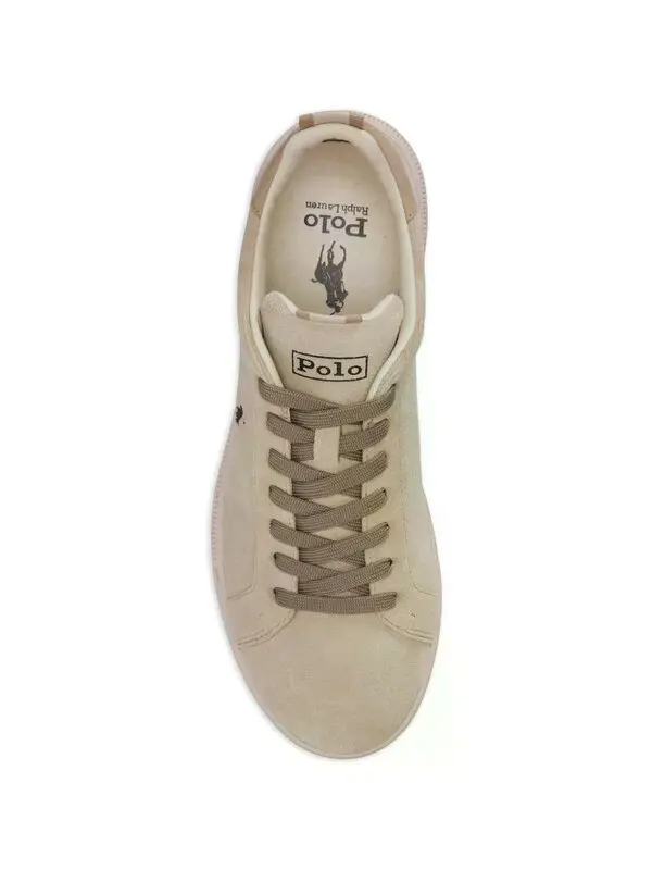 Polo Ralph Lauren Logo-embroidered Suede Sneakers - Neutrals
