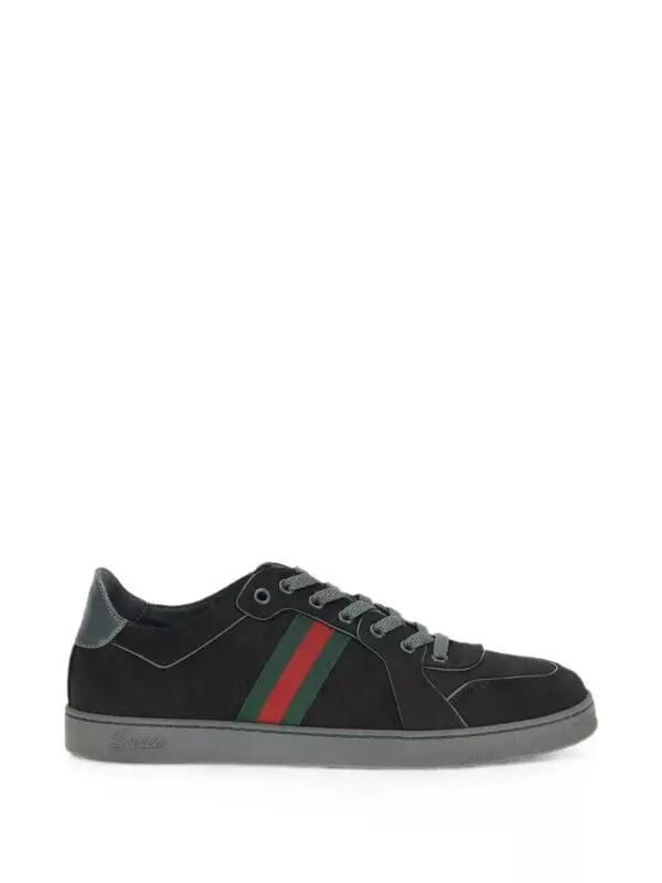 Gucci Gg Web Stripe Sneakers - Black