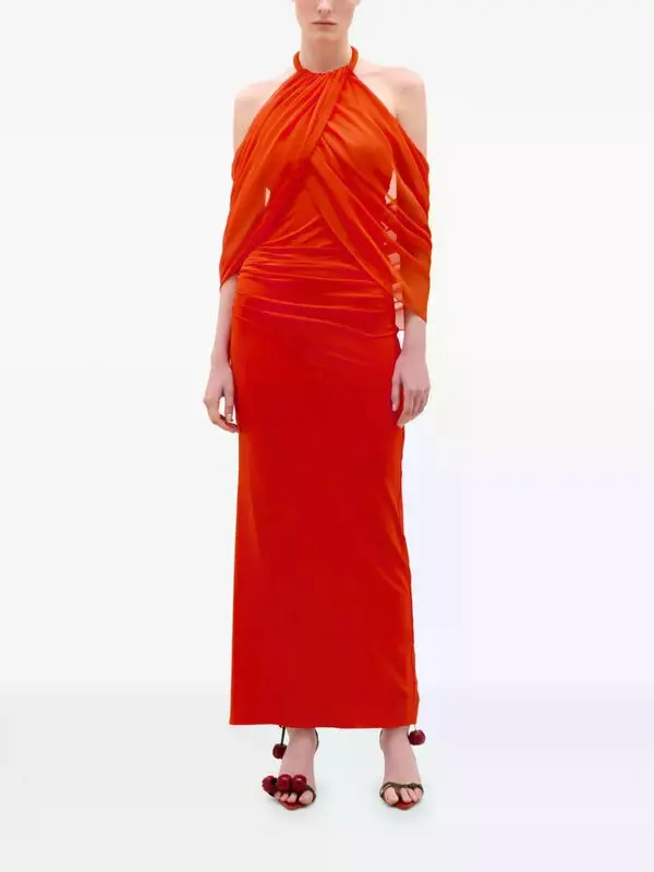 Silvia Tcherassi Duffy Draped Halterneck Maxi Dress