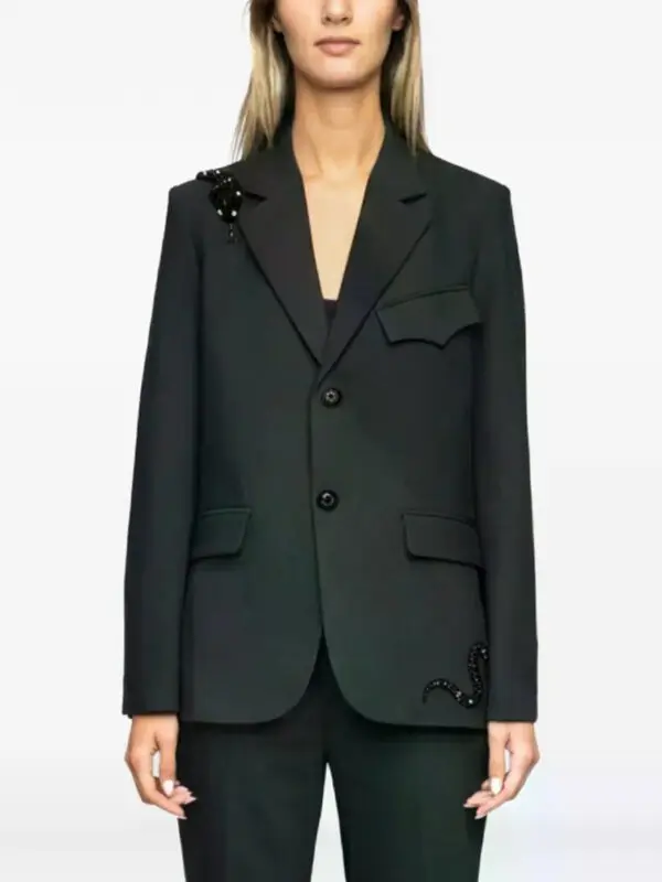 Zadig&Voltaire Vanille Crystal-embellished Blazer
