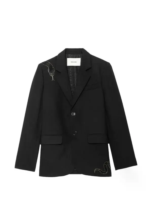 Zadig&Voltaire Vanille Crystal-embellished Blazer - Black