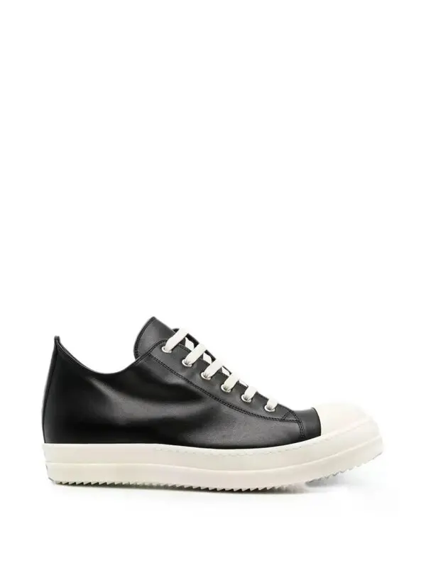 Rick Owens Lace-up Leather Sneakers - Black