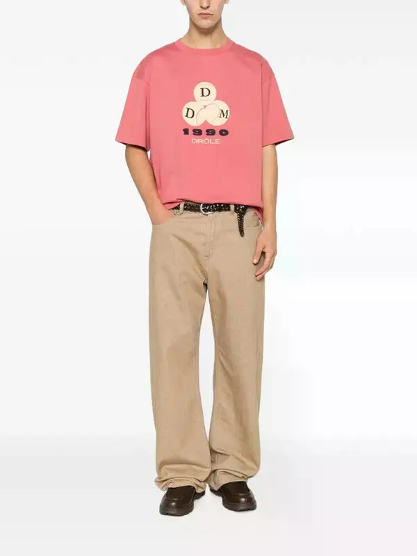 Drole De Monsieur Graphic-print T-shirt - Pink