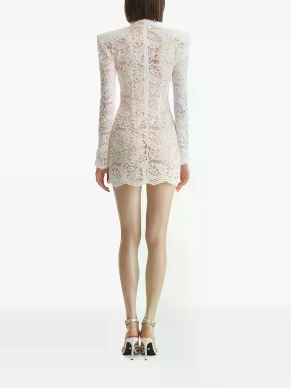 2310 STUDIO Lace-panelled Mini Dress - White