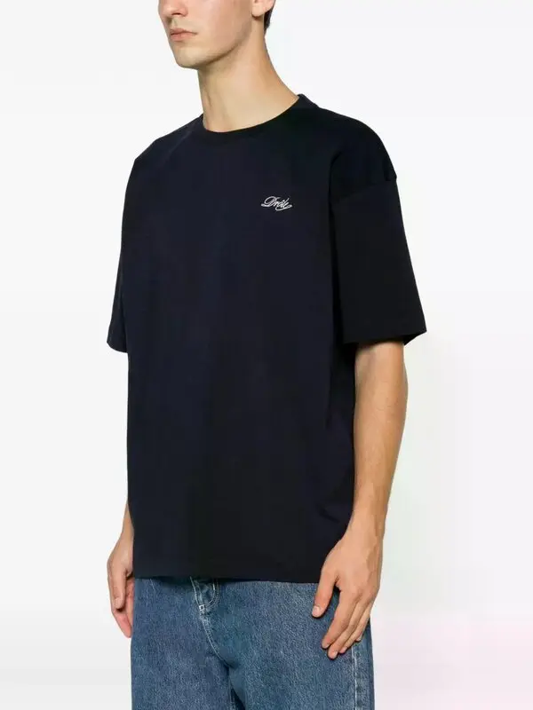 Drole De Monsieur Logo-embroidered T-shirt