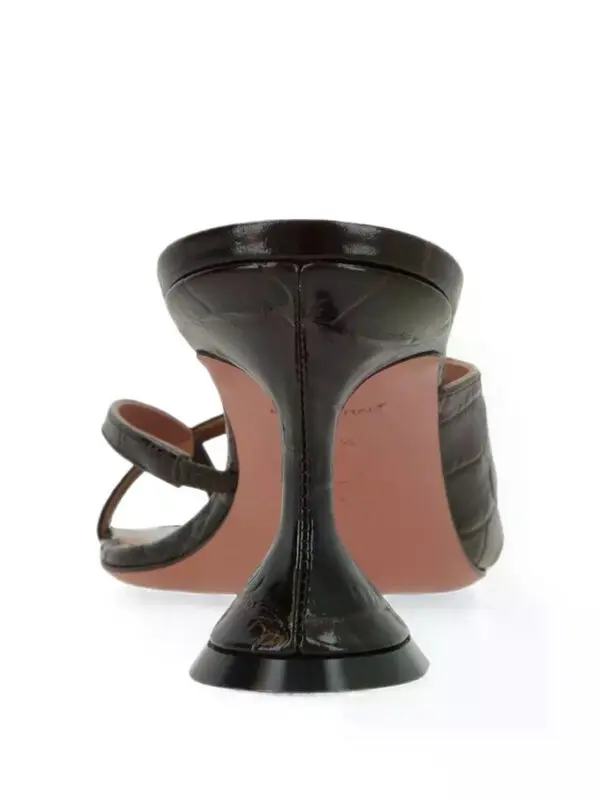 Amina Muaddi Croc-effect Martini-heel Sandals