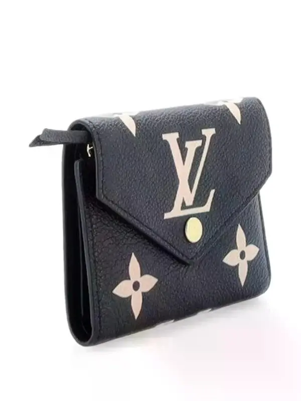 LOUIS VUITTON Victorine Wallet Bicolor Monogram Empreinte Giant Small Wallets