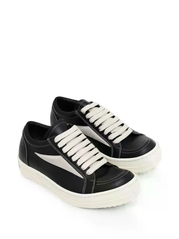 Rick Owens Contrast-stitched Low-top Sneakers