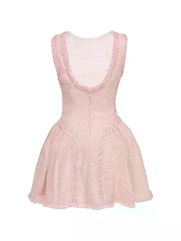 SELF-PORTRAIT Sequin-embellished Bouclé Dress - Pink