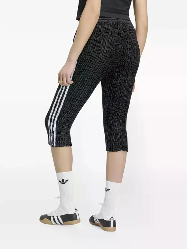 Adidas Capri Smocked Side-stripe Trousers