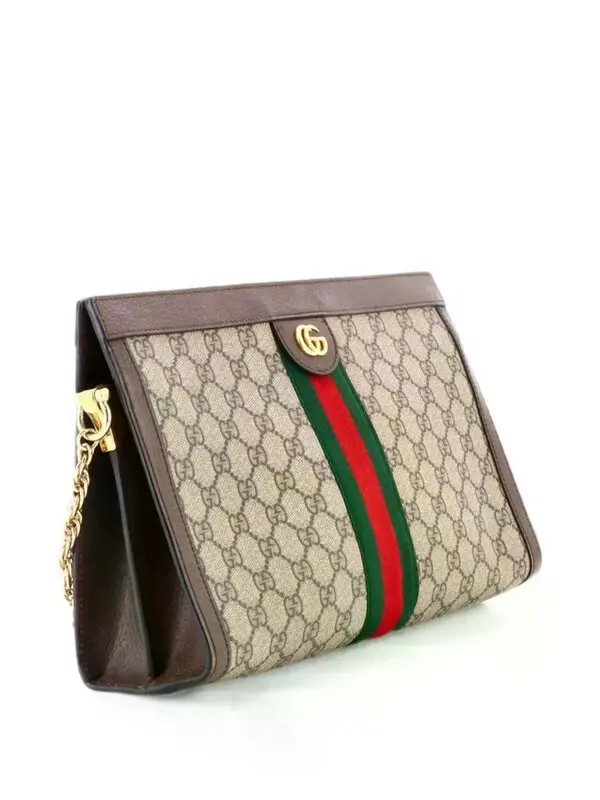 Gucci Ophidia Chain Gg Coated Canvas Medium Shoulder Bag
