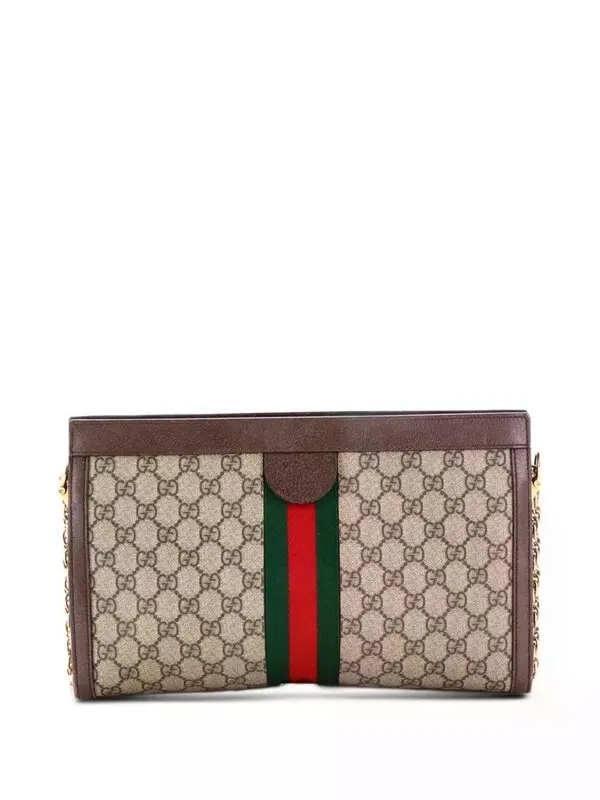 Gucci Ophidia Chain Gg Coated Canvas Medium Shoulder Bag - Brown