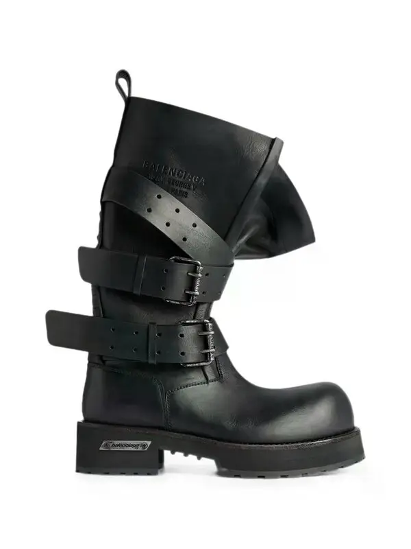 Balenciaga Venom Buckle Boots - Black