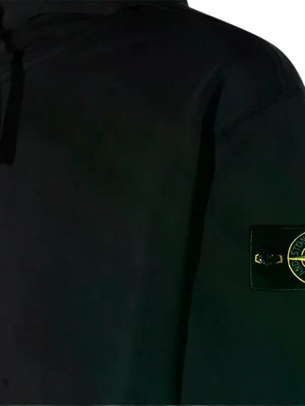 Stone Island Logo-patch Zip-up Hoodie - Blue