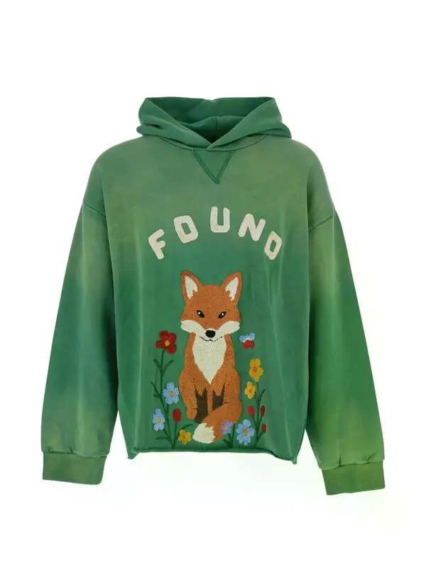 FOUND Embroidered Wildlife Hoodie