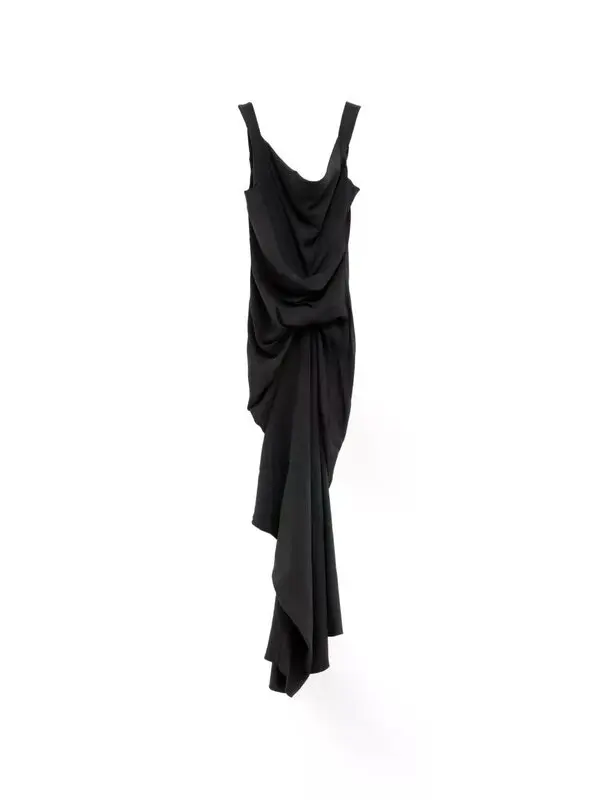 Rick Owens Draped Asymmetrical Dress - Black