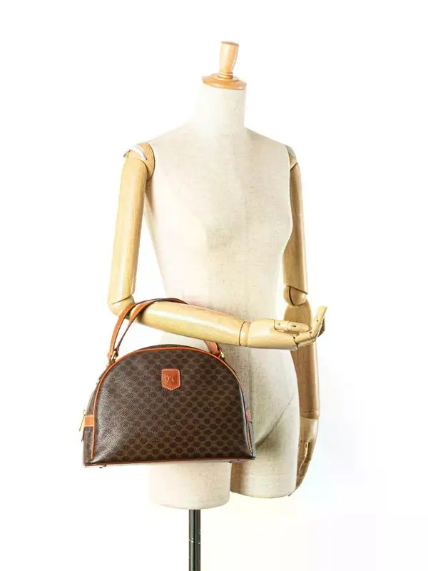 Celine Macadam Coated Canvas Handbag