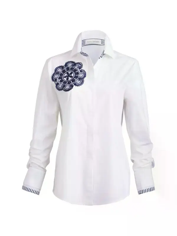 Silvia Tcherassi Karis Lace Appliqué Shirt