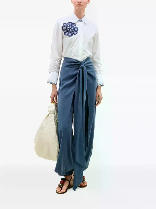 Silvia Tcherassi Karis Lace Appliqué Shirt