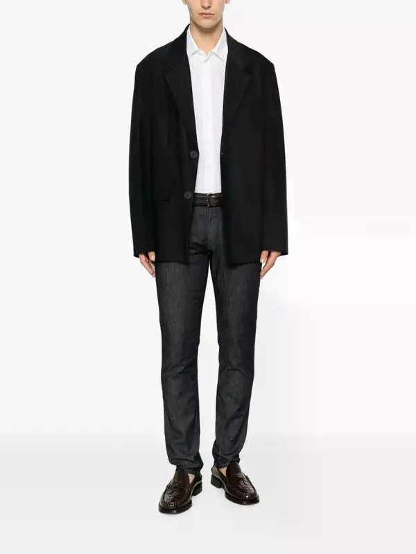 Emporio Armani Logo Plaque Slim Cut Jeans