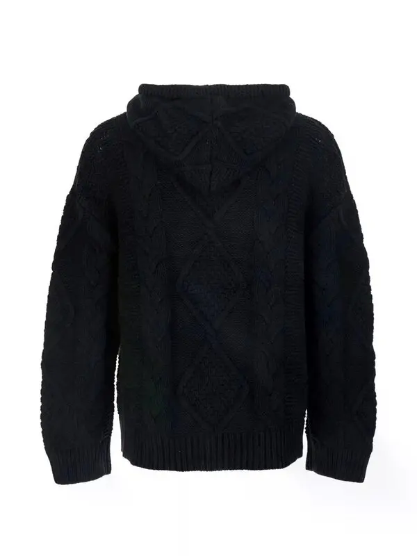 FOUND Cable-knit Zip-up Hoodie