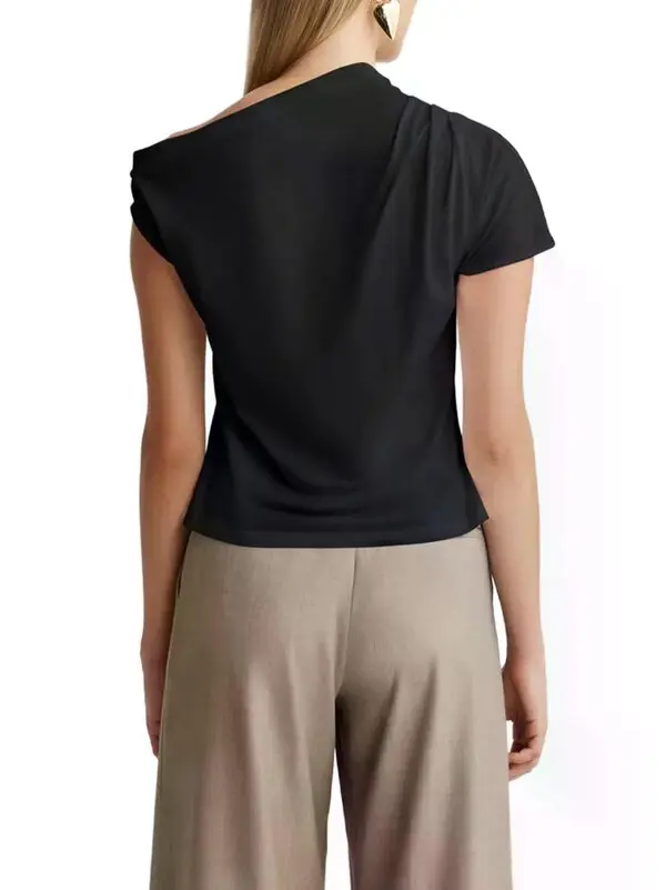 Anna Quan Astra One-shoulder Draped T-shirt