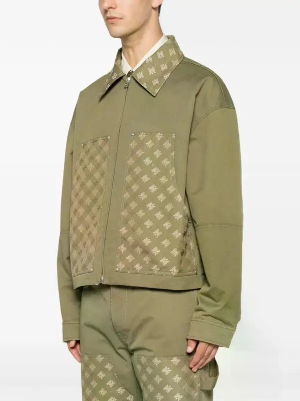 Amiri Monogram-pattern Panelled Jacket